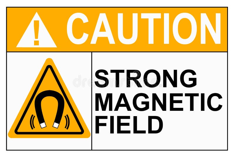 Strong Magnetic Field Area Caution Sign Stock Illustration ...