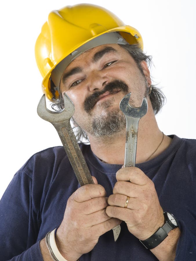 Strong man stock photo. Image of carpenter, occupation - 6865082
