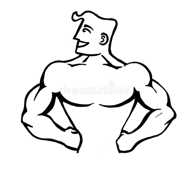 Strong Person Drawing Clipart