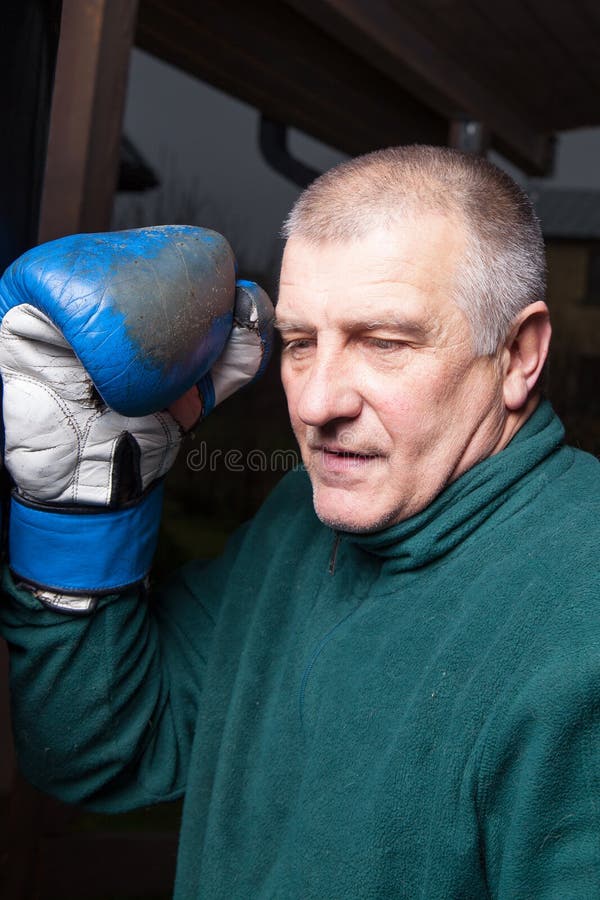 Strong man boxing. stock photo. Image of body, male, hand - 48136358
