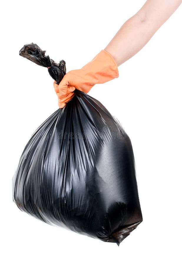 Strong Man Carry Garbage in Bag for Eliminate Stock Photo - Image of ...