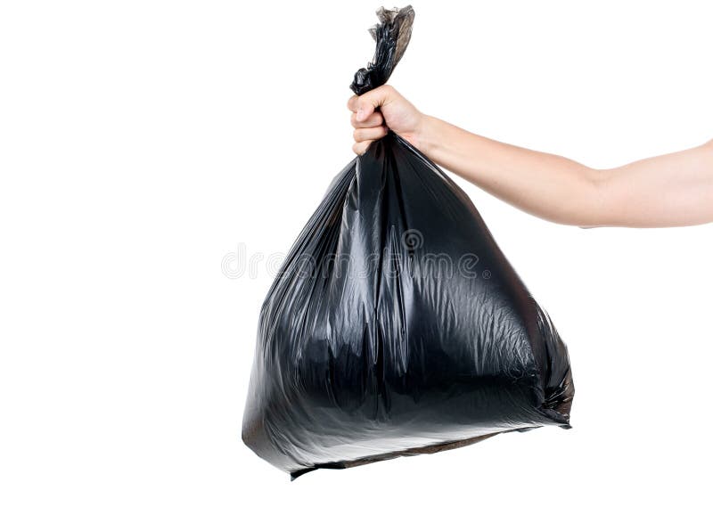 Strong Man Carry Garbage in Bag for Eliminate Stock Photo - Image of ...