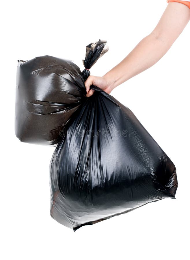 Strong Man Carry Garbage in Bag for Eliminate Stock Photo - Image of ...