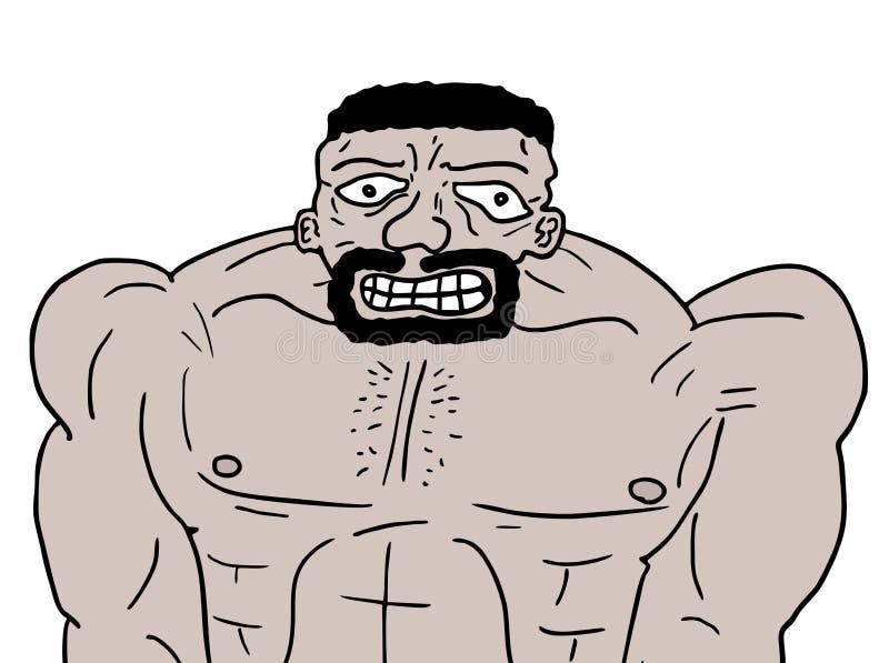 Strong man stock vector. Illustration of tough, head - 33017331