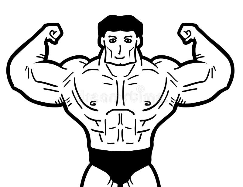 Strong man stock vector. Illustration of strong, brawny - 34377666