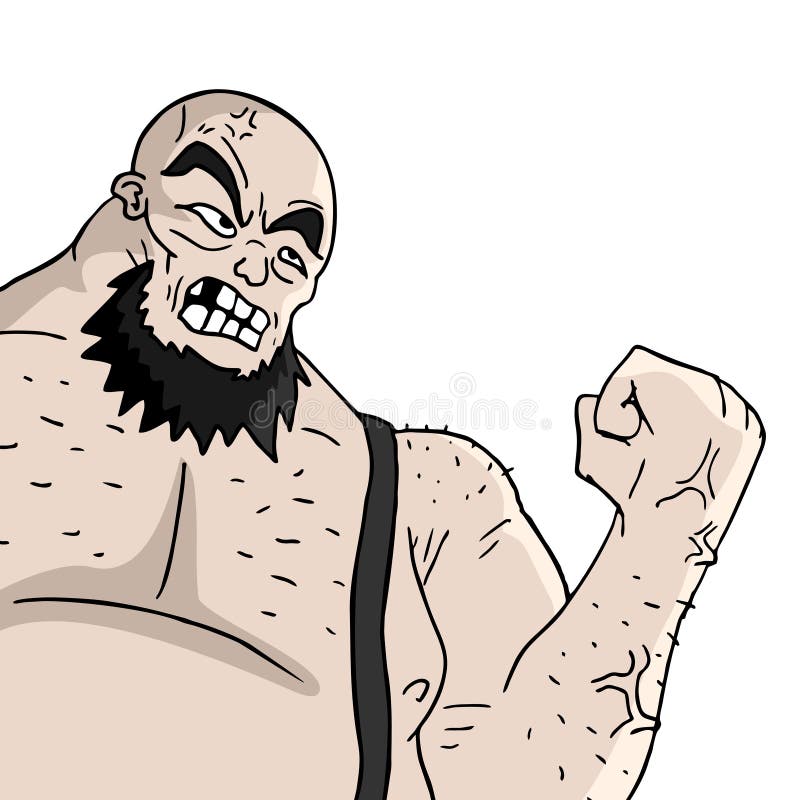 Strong man stock vector. Illustration of smile, funny - 48567992