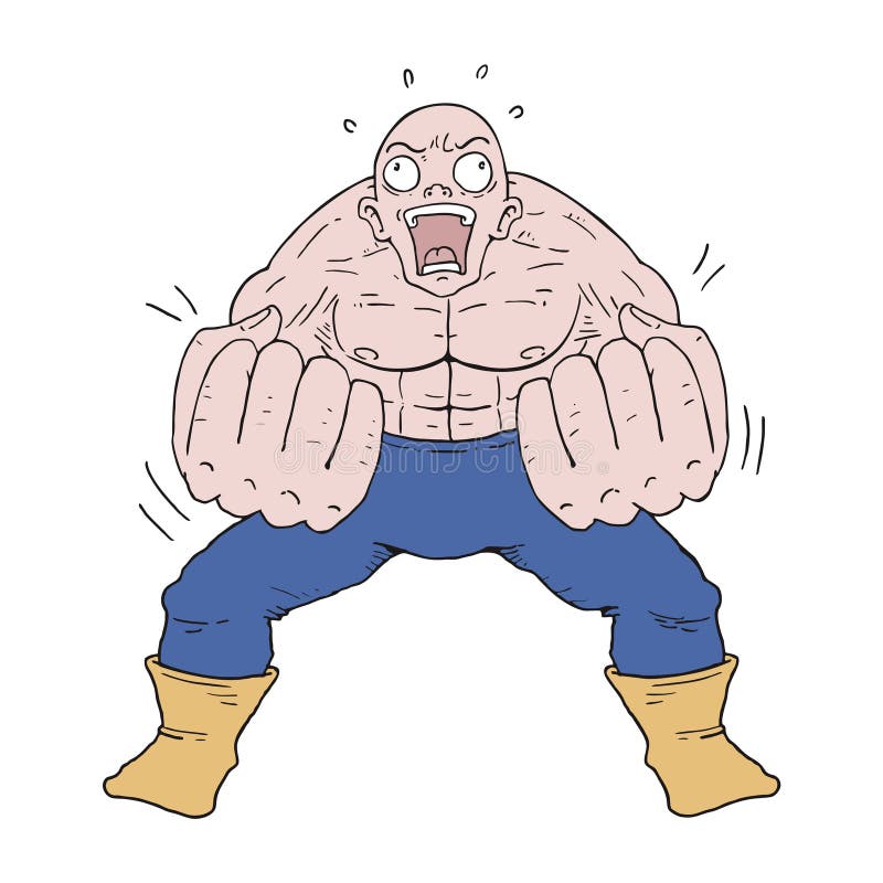 Strong man stock vector. Illustration of strong, brawny - 34377666