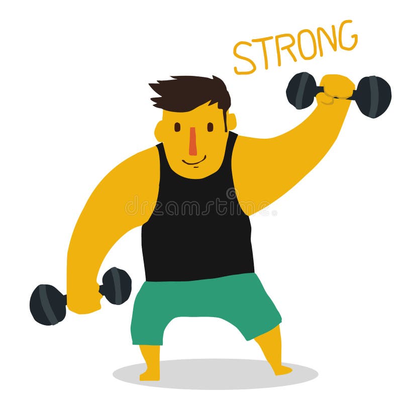 Strong man good healthy stock vector. Illustration of model - 64347858