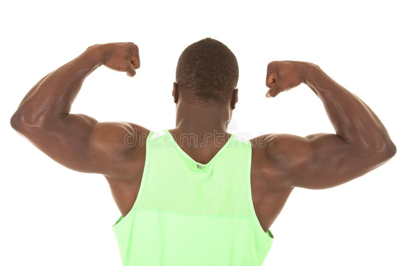 Strong man flex back stock image. Image of chest, healthy - 32938571