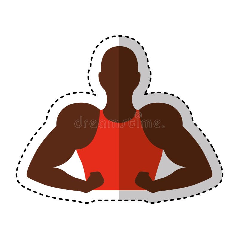 Strong man human figure stock vector. Illustration of health - 89106968