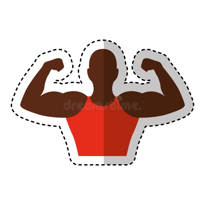 Strong man human figure stock vector. Illustration of male - 89106987