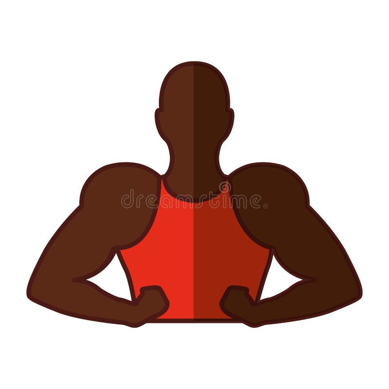 Strong man human figure stock vector. Illustration of champion - 89107119