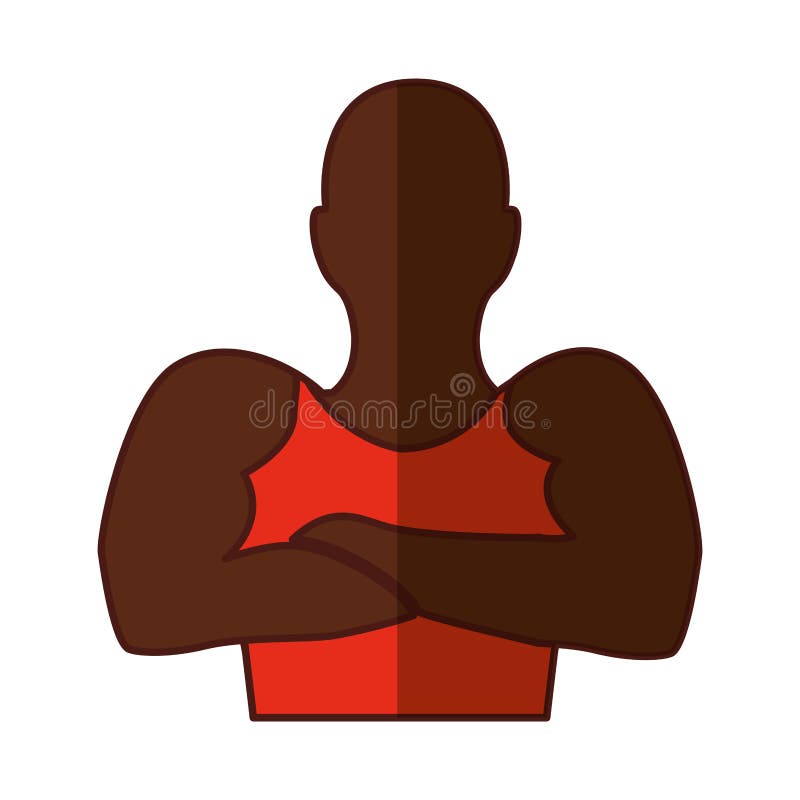 Strong man human figure stock vector. Illustration of builder - 89107121