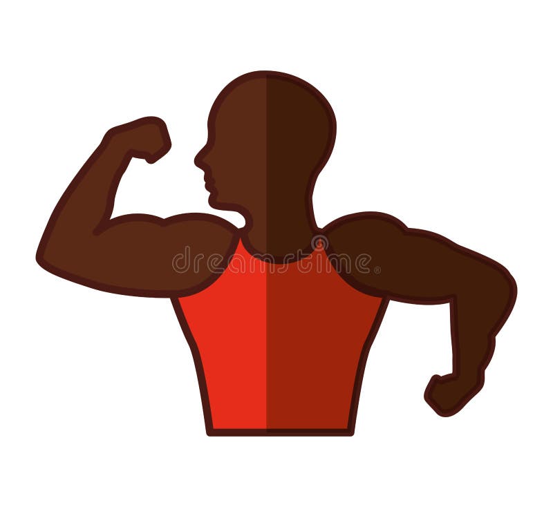 Strong man human figure stock vector. Illustration of body - 89107188