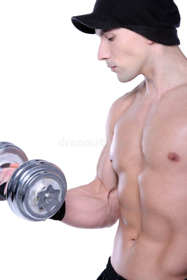 Strong Man stock image. Image of exercise, isolated, background - 38869969