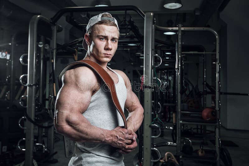 Strong man from side stock photo. Image of action, healthy - 88789248