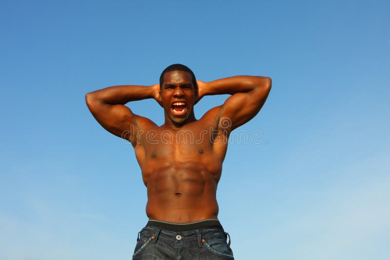 Strong Man Standing stock image. Image of angry, built - 4677681