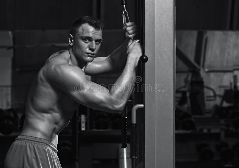 Strong man training stock image. Image of athletic, male - 120328663