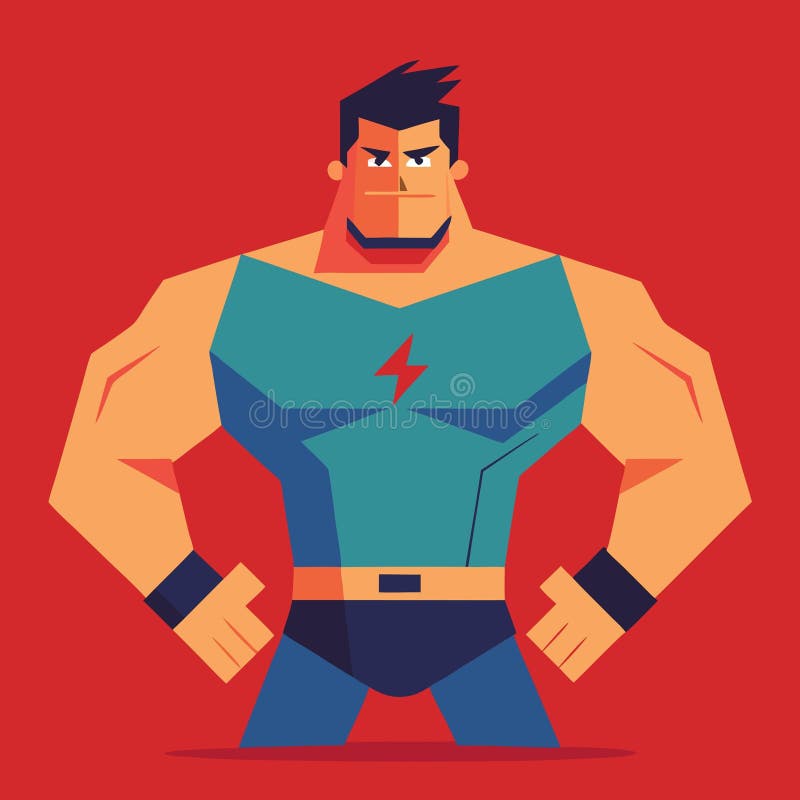 Strong Man Vector Illustration and Artwork Stock Vector - Illustration ...