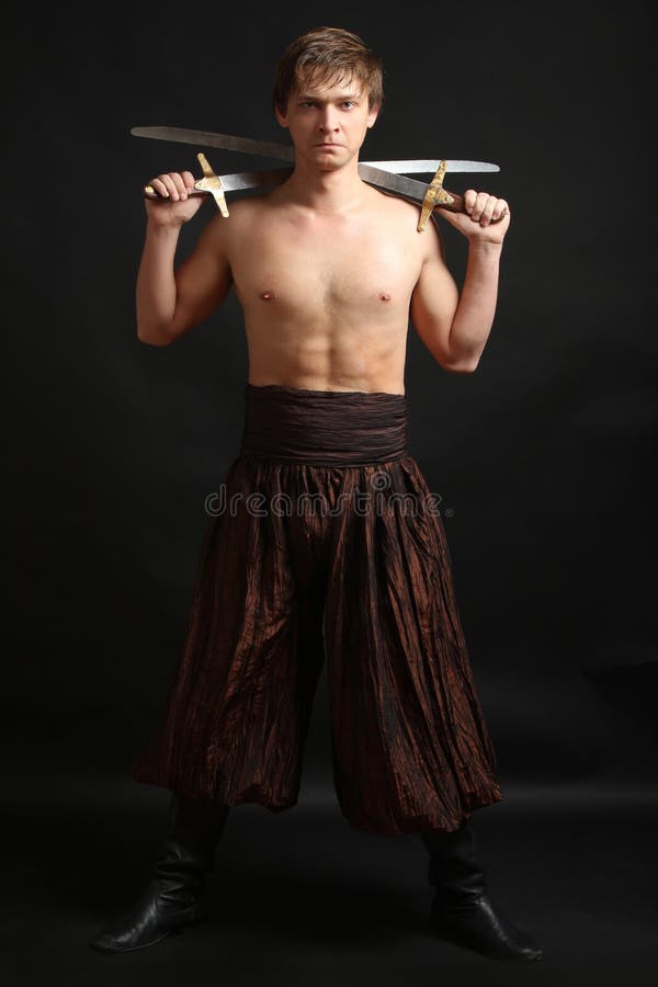 Strong man stock photo. Image of posing, model, saber - 84713464