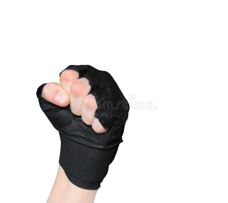 Strong, Men S Hand in Glove Stock Image - Image of macho, masculinity ...