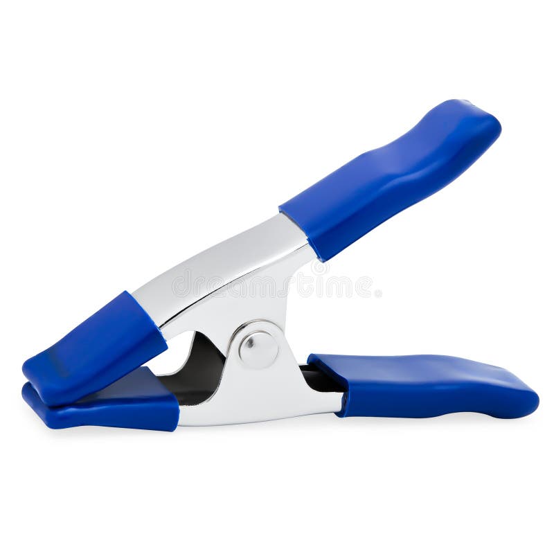 Strong Metal Multi Purpose Utility Clip with Blue Handles Stock Image ...