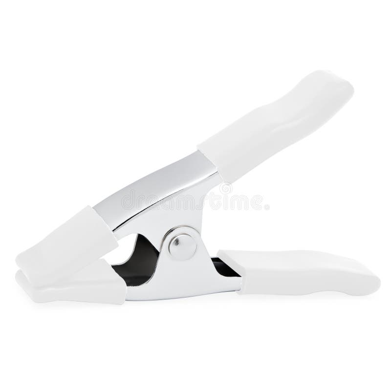 Strong Metal Multi Purpose Utility Clip with White Handles Stock Photo ...