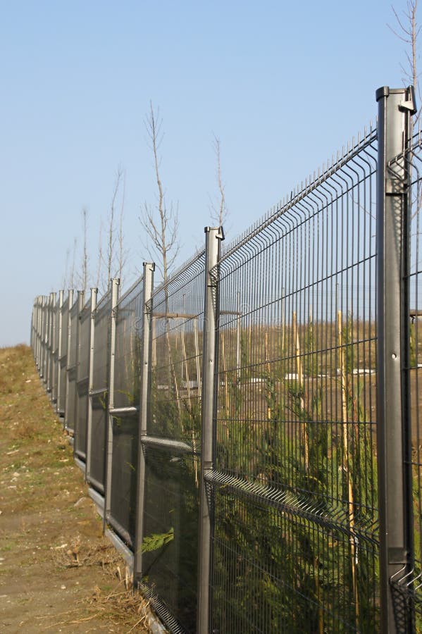 Strong metallic fence stock photo. Image of segment, metallic - 28701322