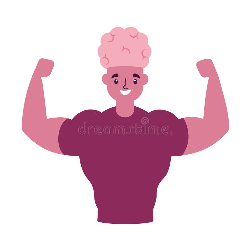 Strong Mind Bodybuilder Man Stock Vector - Illustration of strong ...