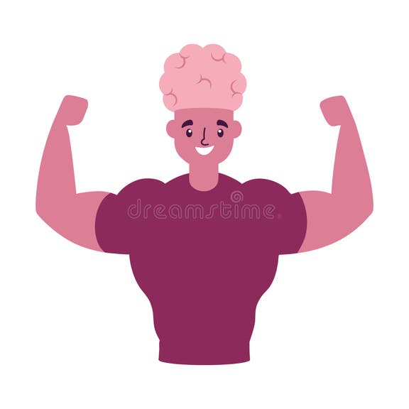 Strong Mind Bodybuilder Man Stock Vector - Illustration of strong ...
