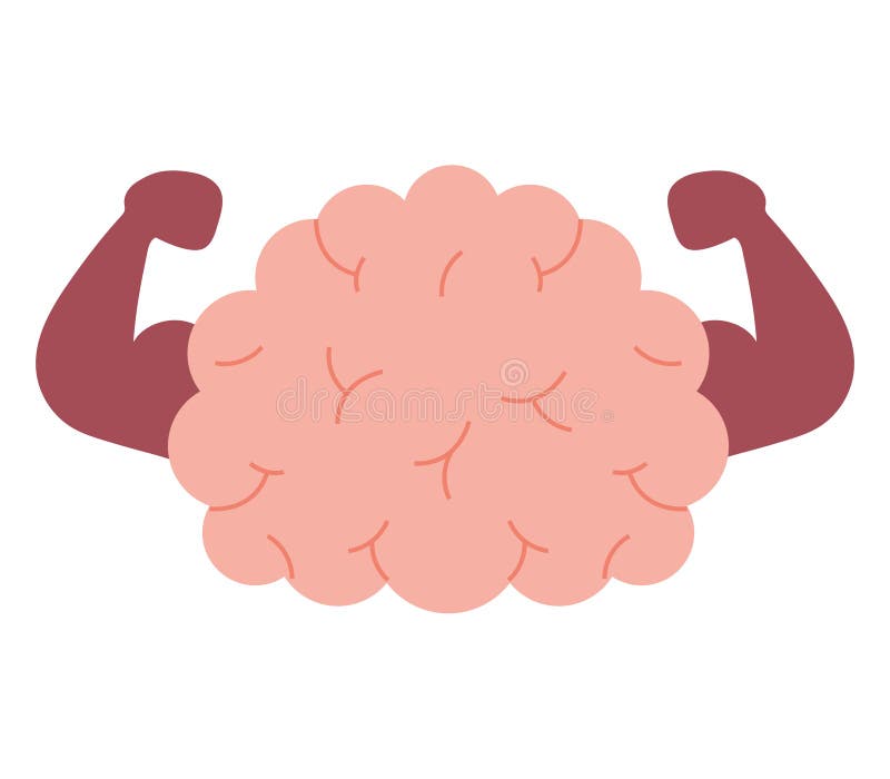 Strong Mind Brain stock vector. Illustration of vector - 367440275