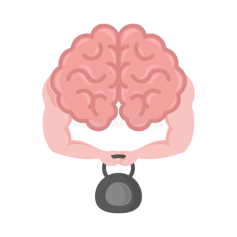 Strong mind kettlebell stock illustration. Illustration of strength ...