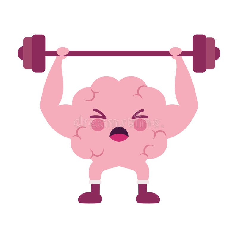 Strong Mind Barbell stock vector. Illustration of design - 365455526