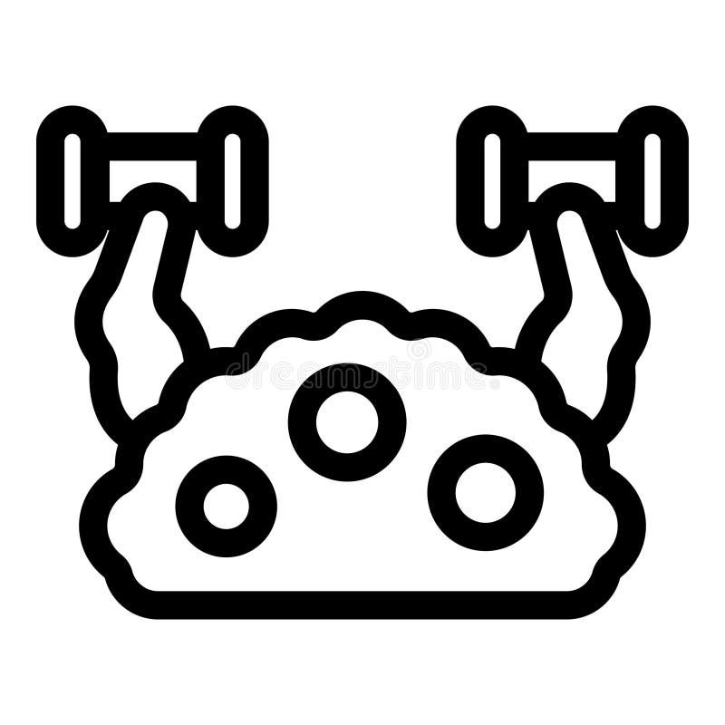 Strong Mind Lifting Weights Mental Health Symbol Icon Stock Vector ...