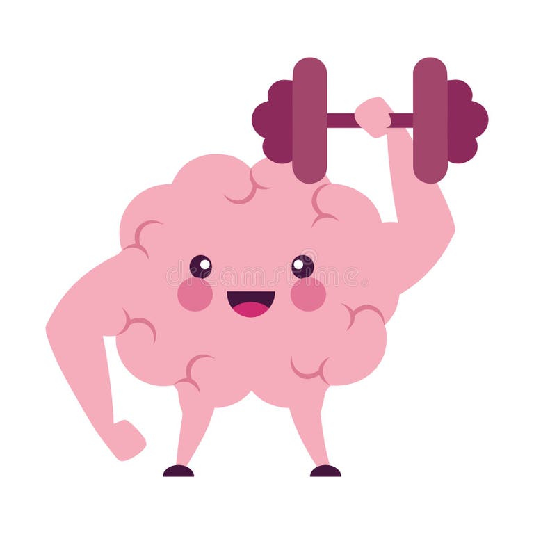Strong Mind Muscles stock vector. Illustration of brain - 365455623