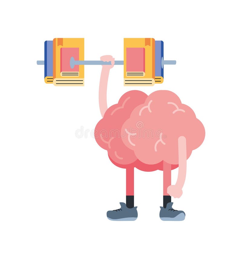 Strong Mind Weightlifting stock vector. Illustration of heavy - 367183894