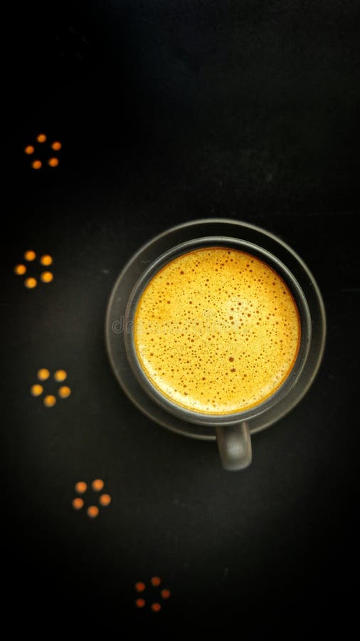 Strong Morning Cofee with Condensed Milk Stock Image - Image of ...