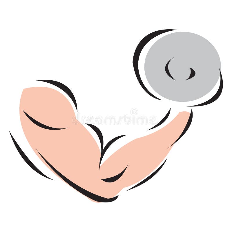 Strong Muscles Icon. Vector Illustration on a White Background Stock ...