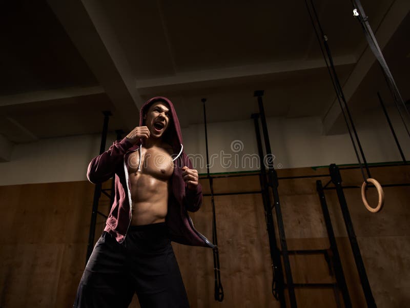 Fighter training hard stock photo. Image of muscle, athlete - 157372284