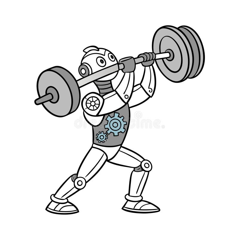 Muscular Robot Cartoon Vector NFT Design Stock Vector - Illustration of ...