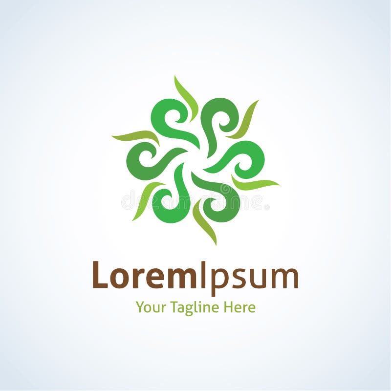 Strong Nature Circle Green Wave Pattern Logo Icon Stock Illustration ...