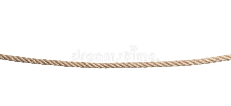 Strong Nautical Cotton Rope on White Stock Photo - Image of natural ...