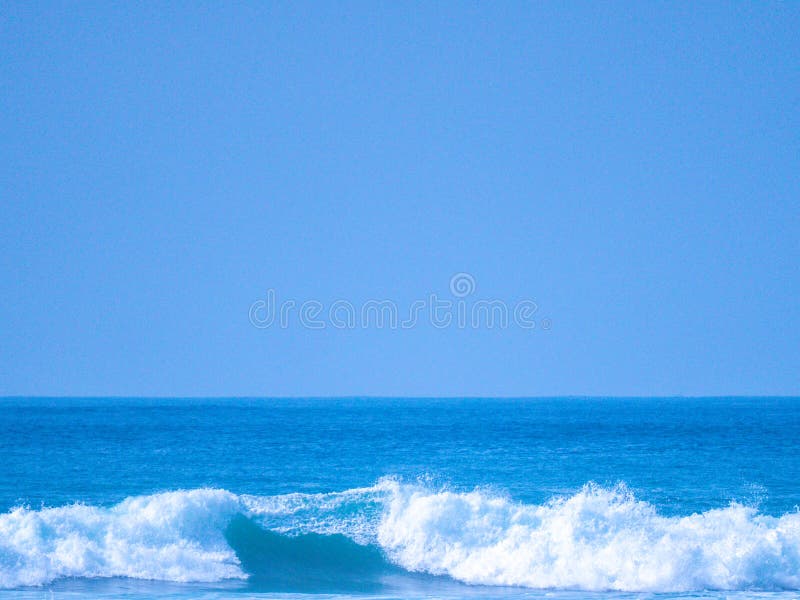 Strong Ocean Blue Waves with White Foam . Stock Image - Image of liquid ...