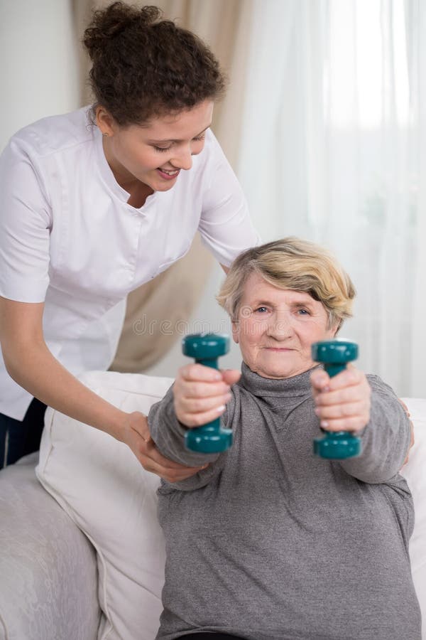 Strong older woman stock image. Image of patient, active - 54612817