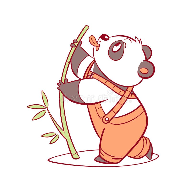 Strong Panda Enjoying a Game of Darts Stock Illustration - Illustration ...