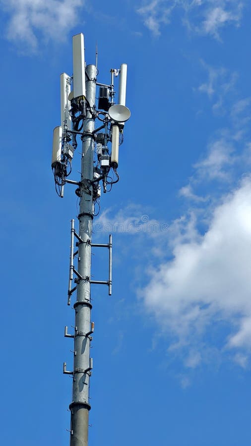 Strong Phone Electric Tower Stock Photo - Image of phones, blue: 271425910