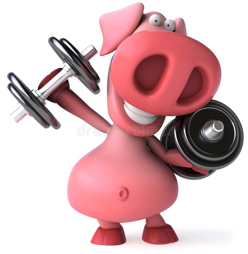 Strong pig stock illustration. Illustration of shiny - 21404056