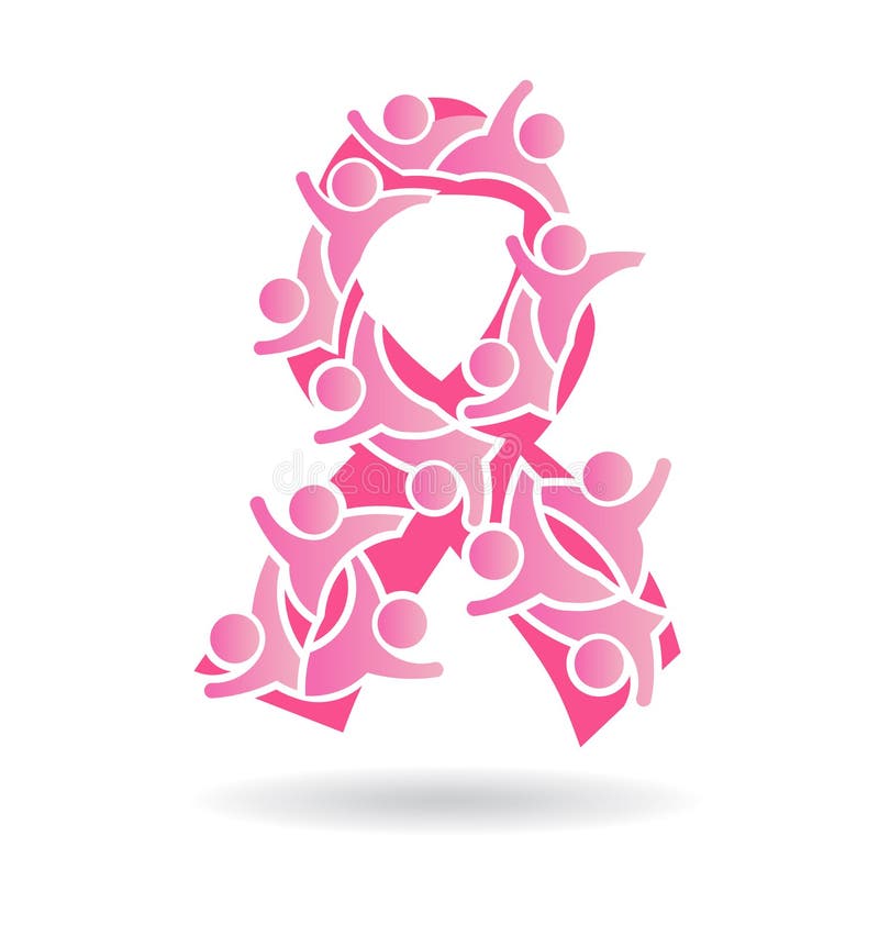 We are Strong Pink Ribbon stock illustration. Illustration of icon ...