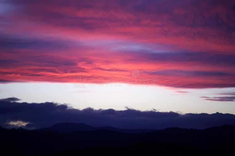Strong pink sunset clouds stock photo. Image of pink - 17864352
