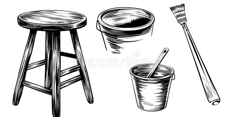 Strong Plastic Stool and Stackable Containers with a Minimalist Design ...